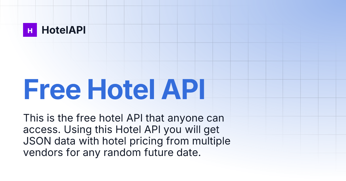 Free Hotel API | HotelAPI